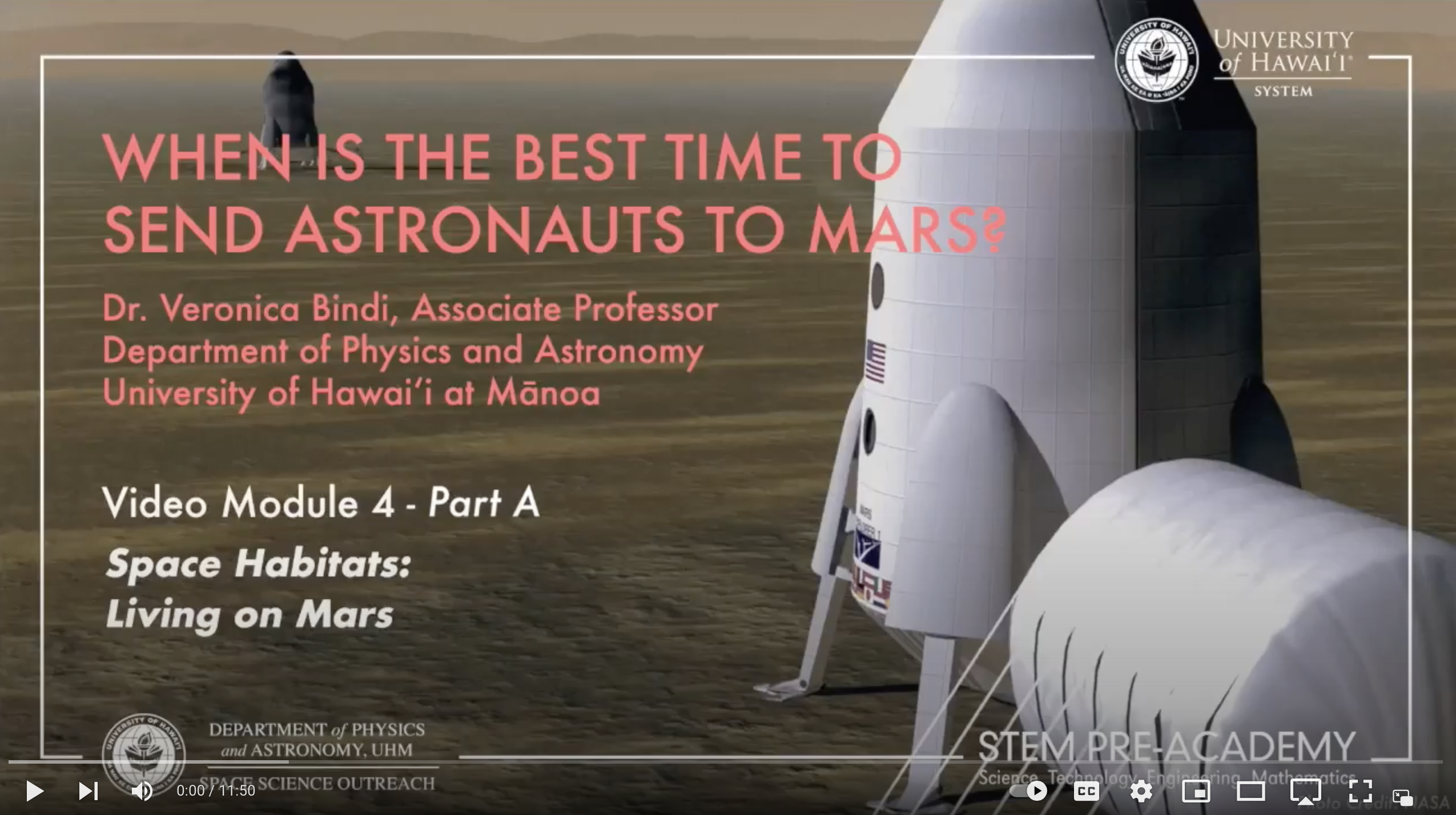 When is the Best Time to Send Astronauts to Mars? Module 4a - Space ...