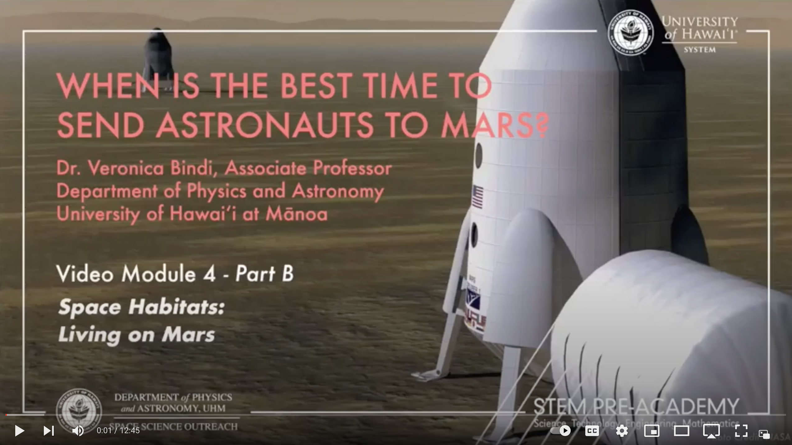 When is the Best Time to Send Astronauts to Mars? Module 4b - Space ...